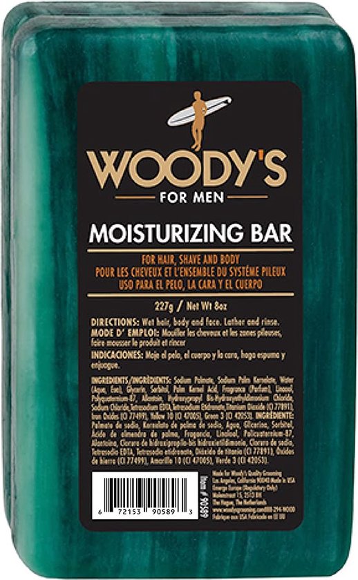 Woody's for Men Zeep Face & Body Moisturizing Bar - 3 in 1 zeepblok ...