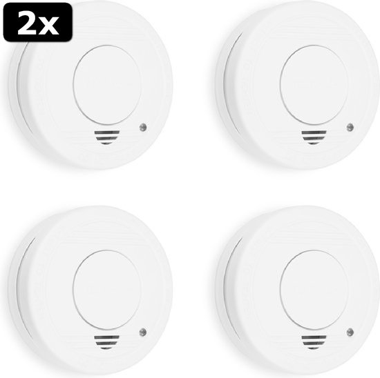 2x Smartwares FSM-11514 Rookmelder - 4 Rookmelders - Inclusief 5 jaar ...