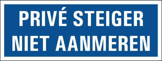 Privé steiger tekststicker 400 x 150 mm | bol
