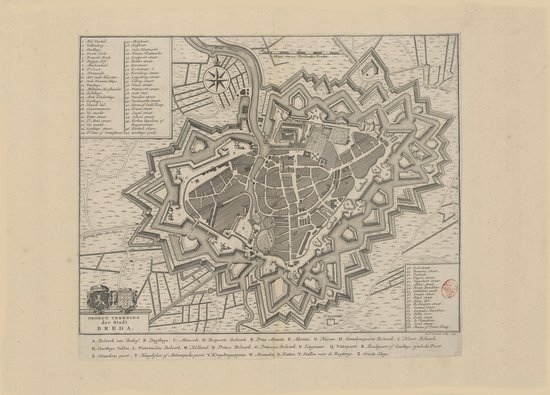 Poster In Zwarte Lijst - Historische Oude Kaart Breda ...