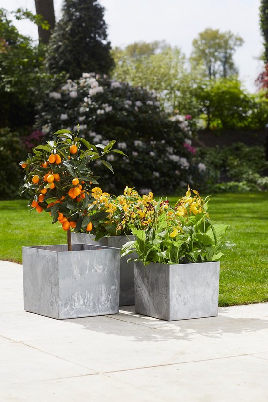 Artstone - Bloempot Maud - Oak - D32x32 H29 - Voor binnen en buiten ...