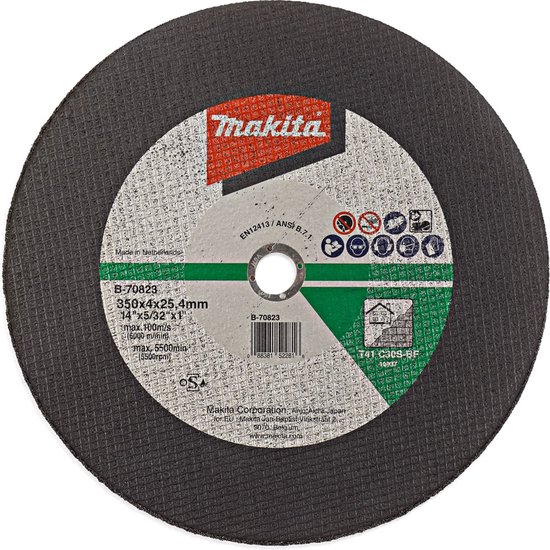 Makita B-70823 Doorslijpschijf 350x4,0x25,4mm steen | bol