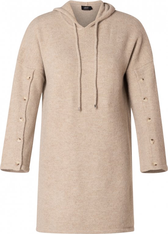 YEST Anna-Jolie Jurk - Soft Sand/Melange - maat 34 | bol.com