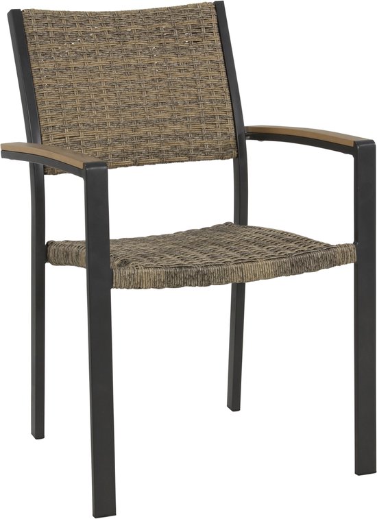 Polydesign - Tuinstoelen - set van 4 - wicker zit - bruin tinten ...