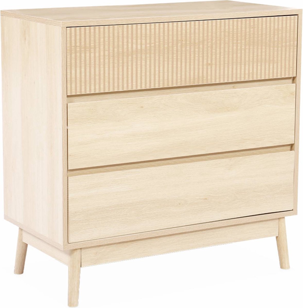 sweeek - Houten commode, 3 laden - linear | bol