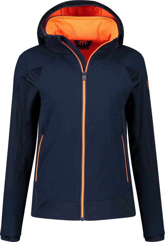 Macseis Venture softshell dames jas donkerblauw/oranje maat XS | bol.com