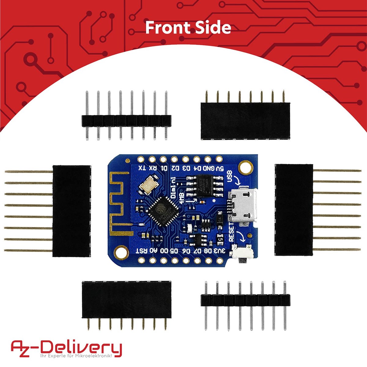 AZDelivery 3 x D1 Mini V3 compatibel met Arduino inclusief E-Book! | bol.com