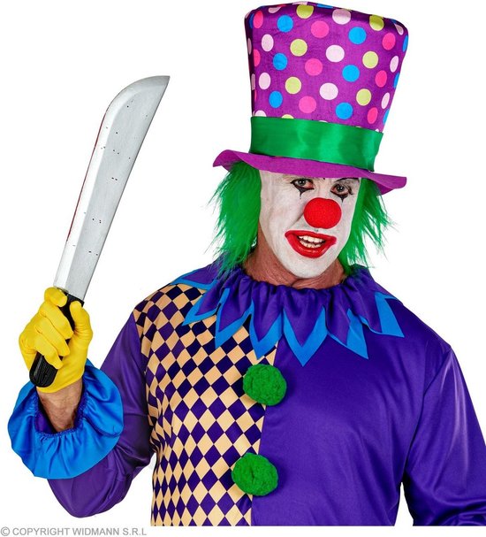 Widmann - Clown & Nar Kostuum - Blije Hoed Clown Stippie Met Gekleurde ...