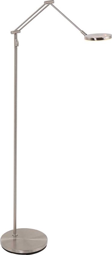 Staande leeslamp Soleil | led | 132 cm | glas / metaal | grijs / zilver ...