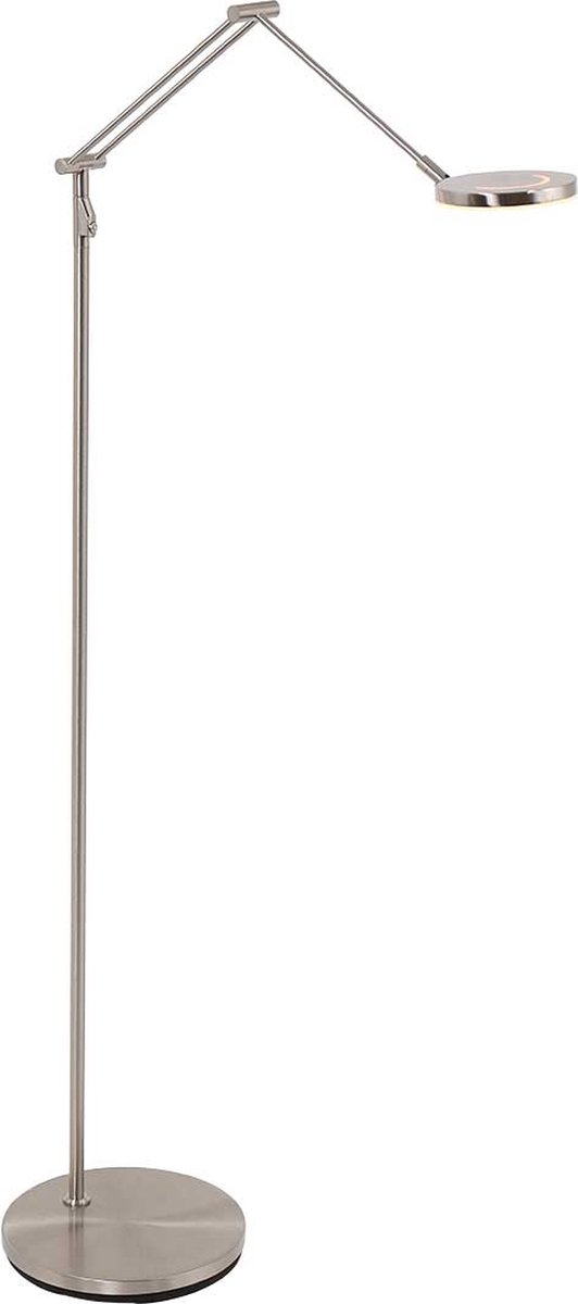 Staande leeslamp Soleil | led | 132 cm | glas / metaal | grijs / zilver ...