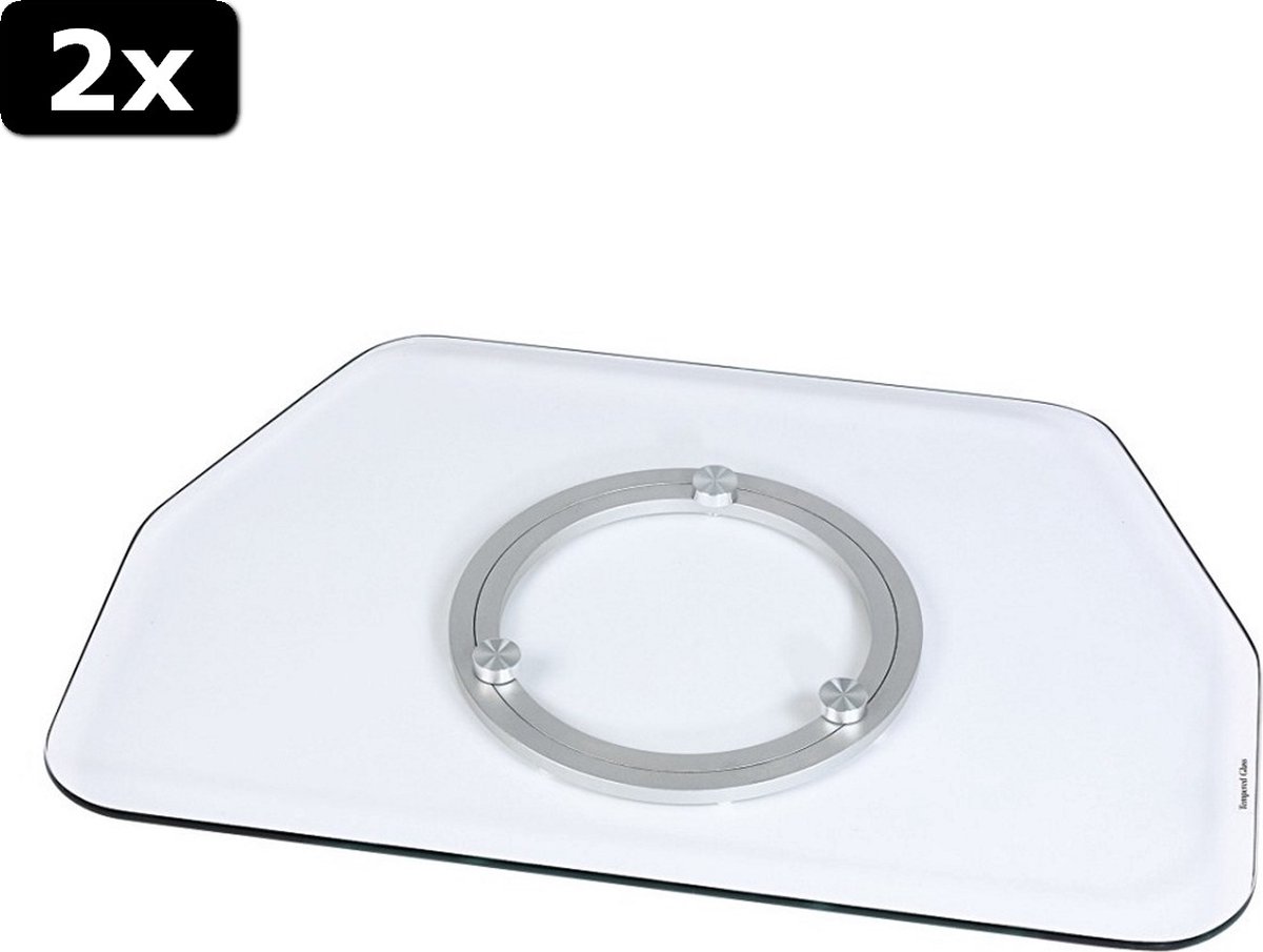 2x Hama Tv-draaiplateau Glas Helder | bol.com