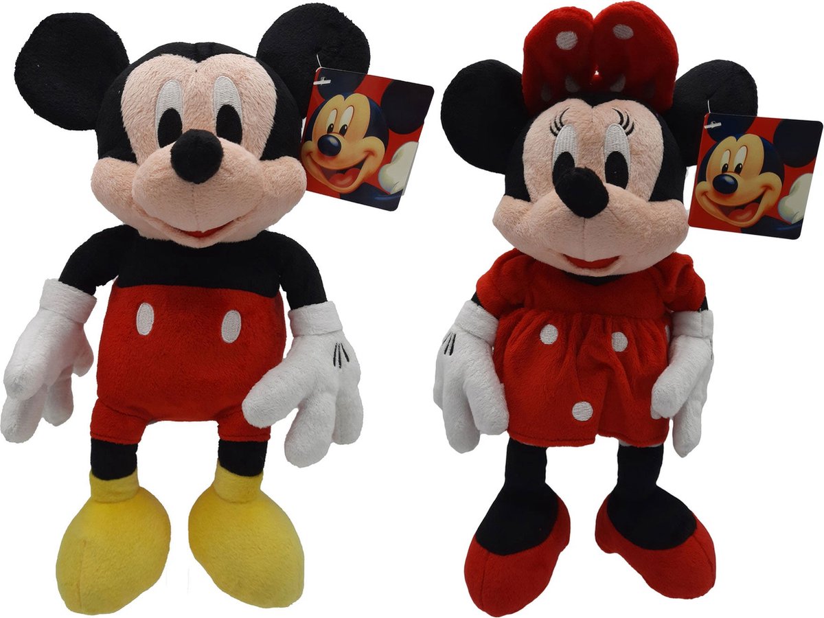 Mickey Mouse (Disney) - Knuffel Voordeelset - Mickey & Minnie - 30 cm ...