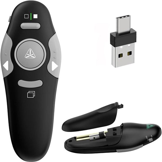 Presentation Clicker - USB & Type-C - Slide Advancer - 2.4GHz Wireless ...