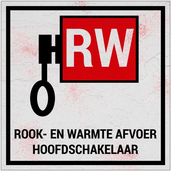 Hoofdschakelaar rook en warmte afvoer bord - Sign Again - 20 x 20 cm | bol