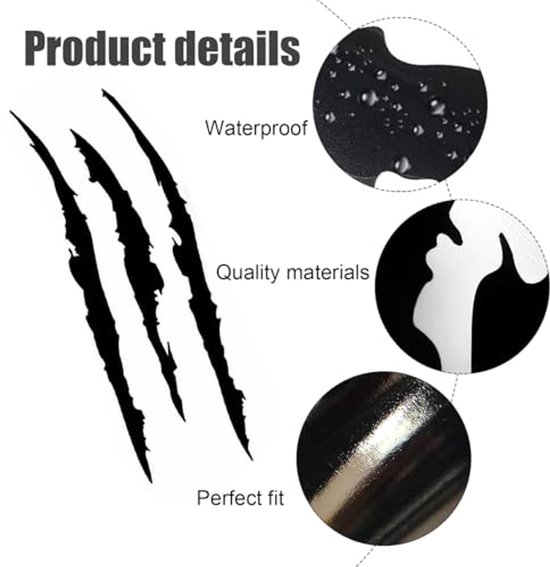 Monster Claw Stickers, 2 Pcs Eyebrow Headlight Stickers, Waterproof ...