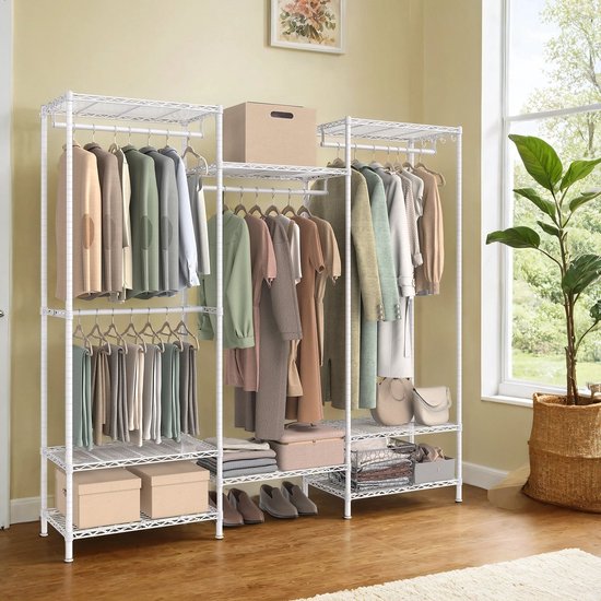 Open metalen garderobe - kledingrek - kledingorganisator - stevig ...