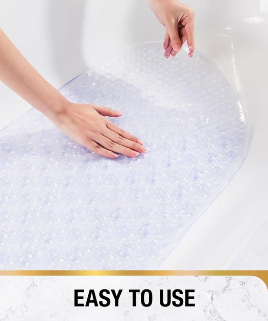 Badmat Ovaal Antislip 68x38cm voor Badkamer Machine Wasbaar Bubble Badmat met... | bol