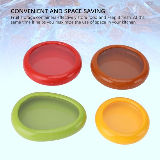 Opbergset Voedselcontainers voor Ui, Knoflook en Avocado - Set van 4 | bol