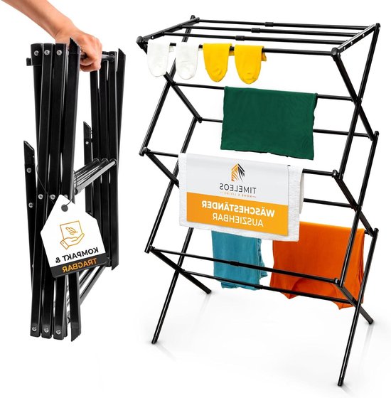 Space-saving Drying Rack for Laundry - Foldable with 6 Levels and 11 ...