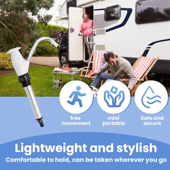 Waterhandpomp voor Camping en Caravan - Dubbele werking, Wit ...