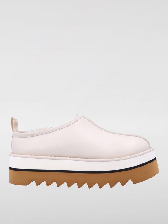 Platform Clogs Shearling Lining Wo - White Flat Shoes | bol