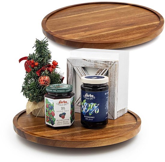 Lazy Susan Kast Organizer - Draaibaar Kruidenrek - 2 Stuks - Hout - 25 ...