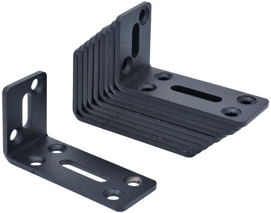 Hoekverbinders L-vorm 90 graden - verstelbaar - 10 stuks - zwart ...