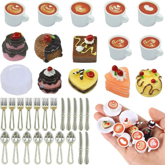 Allecto Plus - Miniatuur Voedsel Set voor Poppenhuis - 42-delig ...