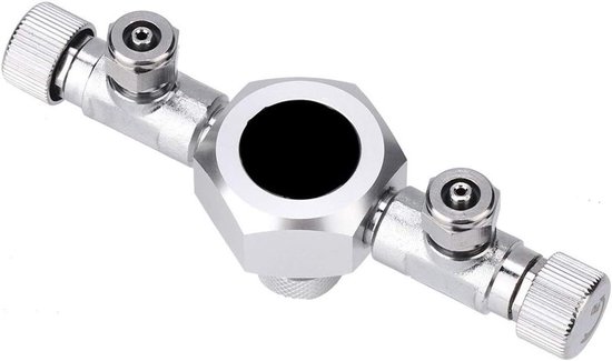 CO2 Splitter Regulator Aluminium Precise Needle Valve voor Aquarium Planten - 2... | bol