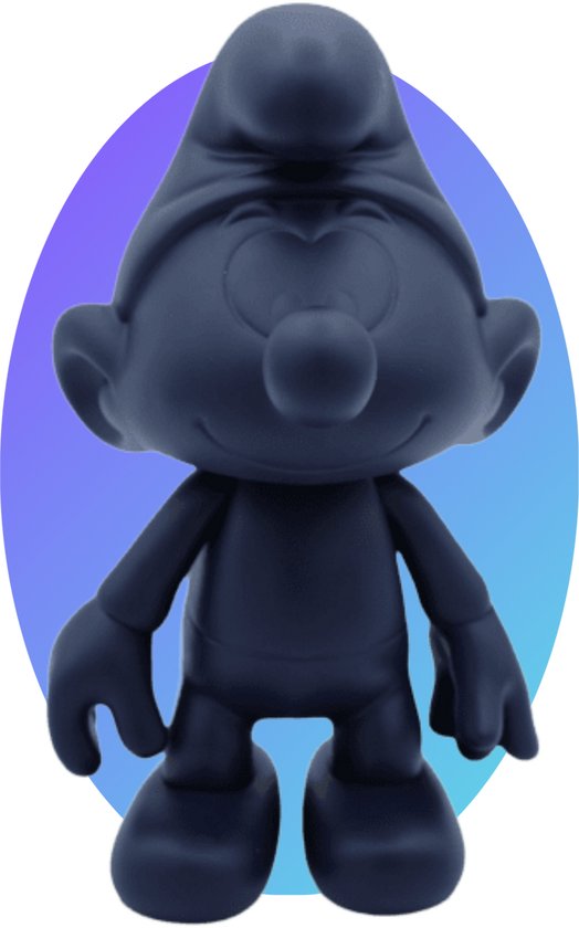 Plastic movable Smurf - Navy Blue Color - Matte Colors - 20 cm | bol