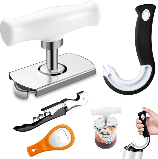 Set van 4 Blikopeners - Flessenopener - Dekselopener voor Familie ...