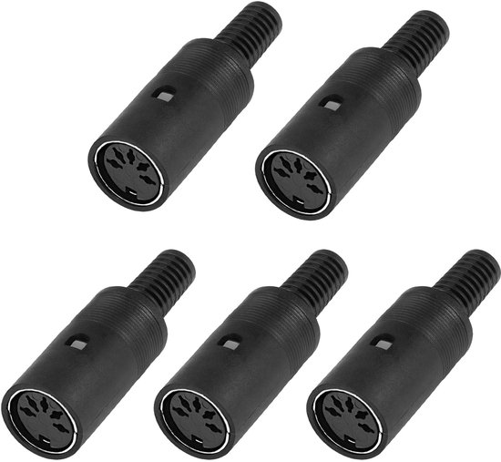 MIDI DIN Female Plug Connector - 5 Pack - Solder Audio Connector voor ...