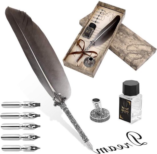 JGS Premium - Handgemaakte veerpen voor Engelse brieven in antieke ...