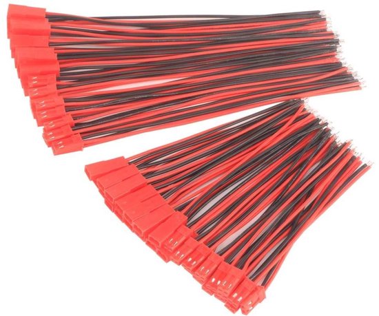 30 Pairs 22 AWG JST Plug Connector - 2 Pin Male Female Plug Connector ...