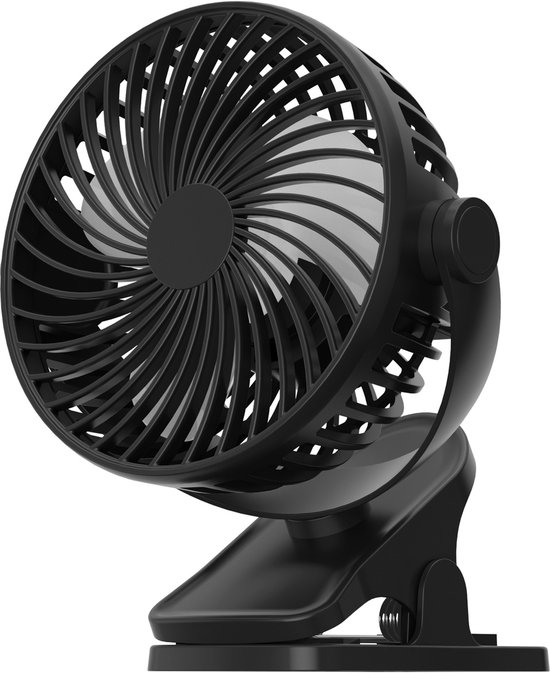 A-Flow Clip-On Mini ventilator - Zwart - USB ventilator - Draadloze ...