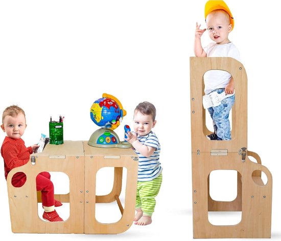 Safe Observation Tower for Children | Transformable Montessori Desk Aid ...