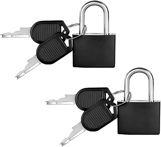 2x Koffer Slot met Sleutels 28mm - Zwart | bol