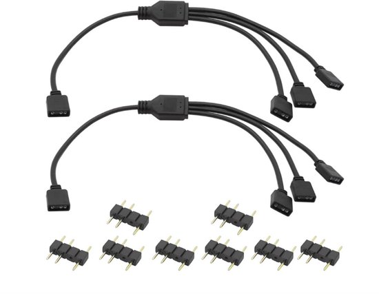 ARGB Splitter Cable, 5V 3-Pin Addressable RGB 1 to 3 Splitter Cable ...