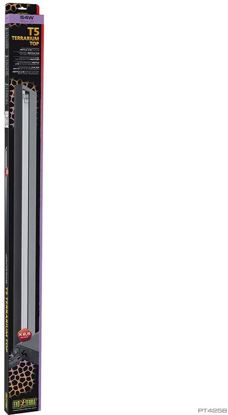 Exo Terra Ex t5 terrarium top reptile uvb armatuur Zwart 54W-1200MM | bol