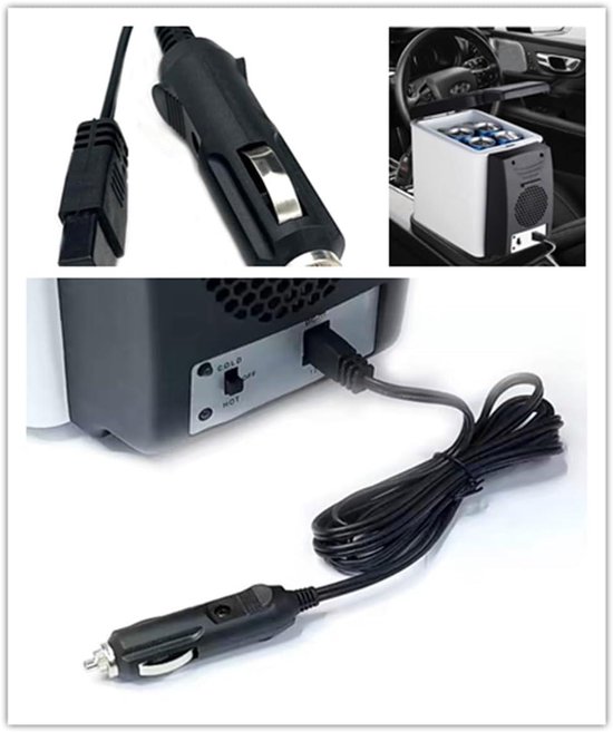 12V DC Cooler Box Cable 2 Pole Charging Cable for Car Electric Cool Box ...