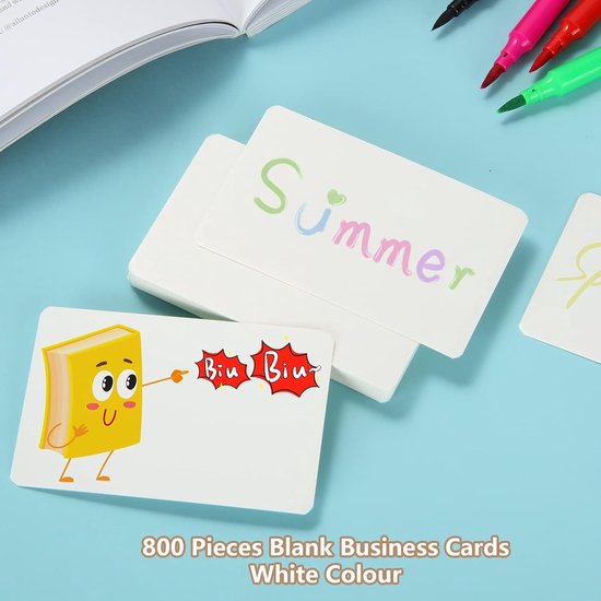 800PCS Blank Cards - Wit 280 GSM Kraft Papier - DIY Berichtenkaarten ...