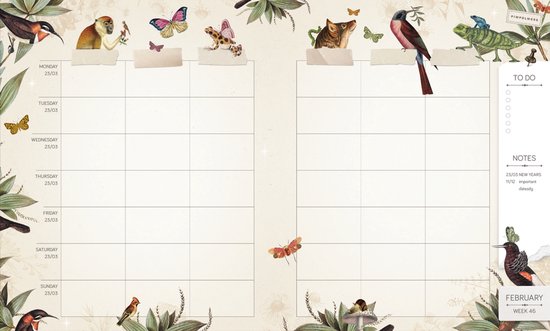 Pimpelmees Family agenda 2026 - Terra botanica family diary Fox rose | bol
