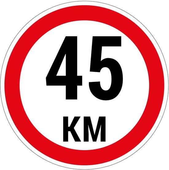 45 km sticker - 10 cm | bol