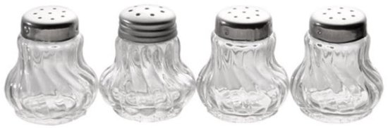 Mini salt and pepper set - Set of 4 glasses | bol