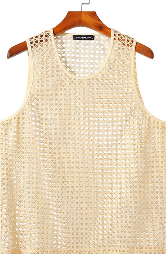 Heren Zomer Hemd Doorschijnend - Fashion - Mesh - Festival - Feest ...