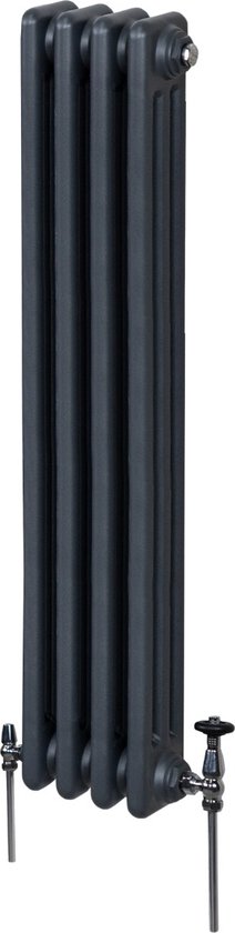 Traditionele 3 Kolom Verticaal Radiator - 1500 x 202mm - Grijs | bol