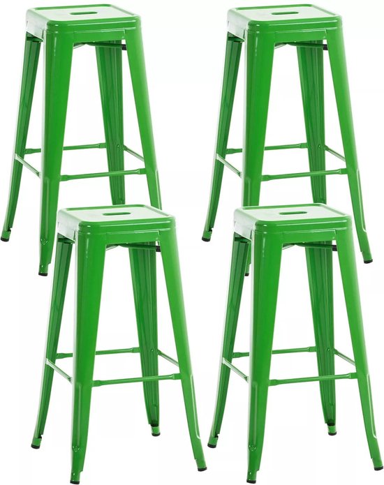 In And OutdoorMatch Rustieke Barkruk Lou - Groen - Industrieel Design ...