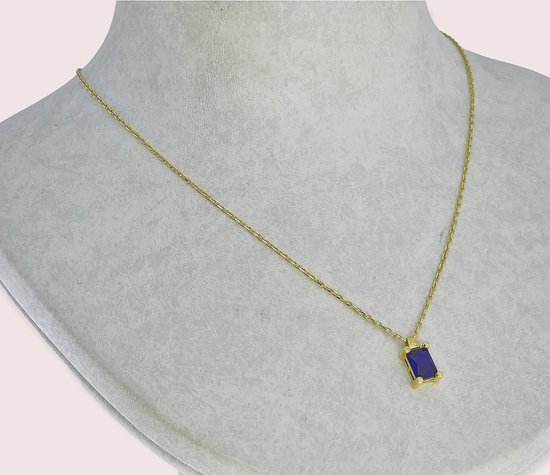 Gouden Ketting Saffier Hanger 14 karaats | bol