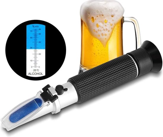 Refractometer - Alcoholmeter - Refractometer Suikerwaarde - Refractometer Alcohol | bol