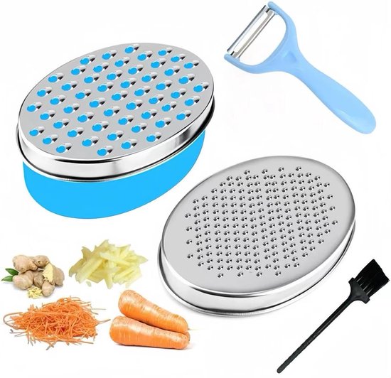 Kaasrasp met houder, roestvrijstalen rasp voor de keuken met 2 ...